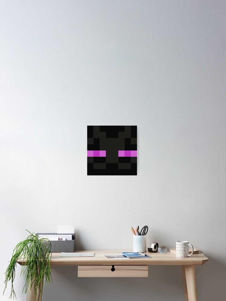 Minecraft Enderman Gezicht Pixel Art