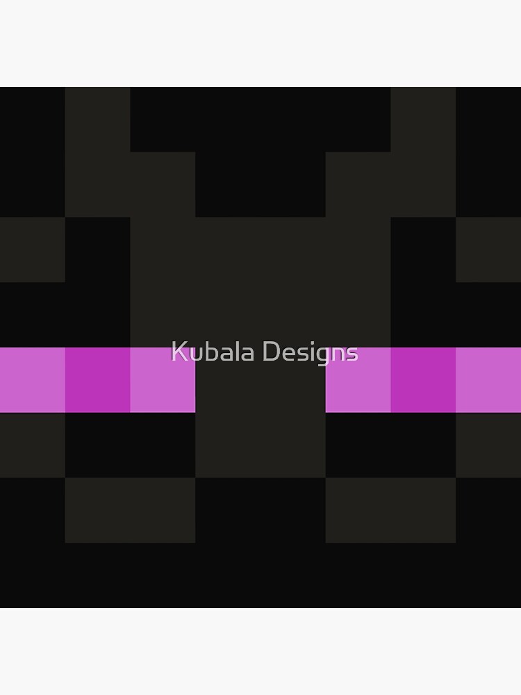 "Enderman Minecraft Head Pixel Art Design" Photographic Print for Sale ...