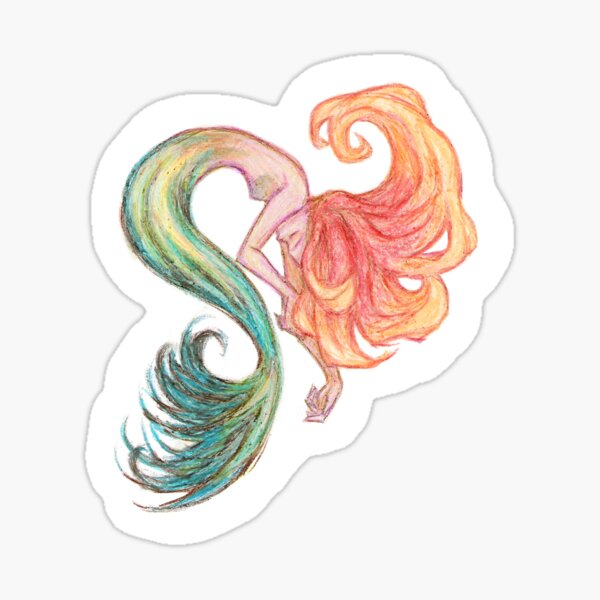 "Amber Mermaid" Sticker by EpicMyst | Redbubble