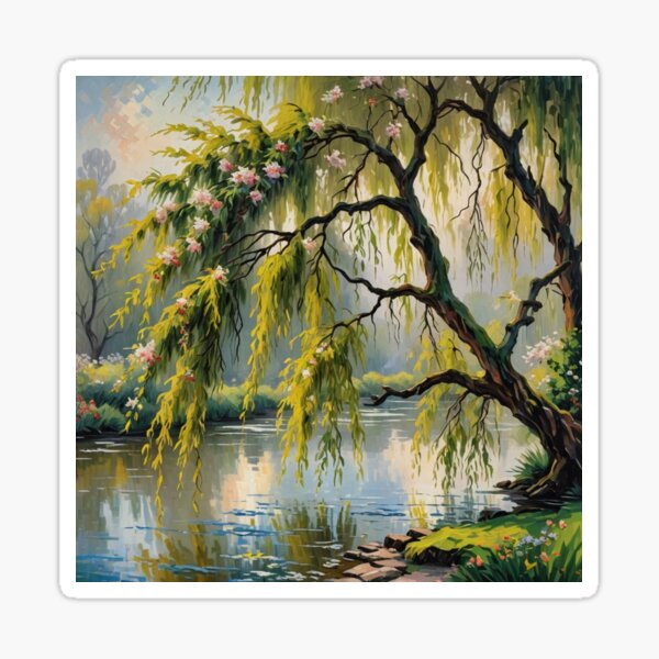 "willow tree" Sticker by melissabeta | Redbubble