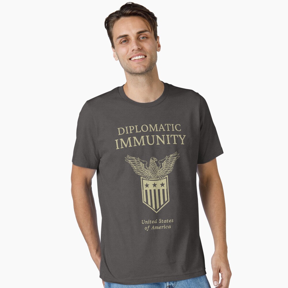 "USA Diplomatic Immunity " Sticker for Sale by UNK-Fatigues | Redbubble