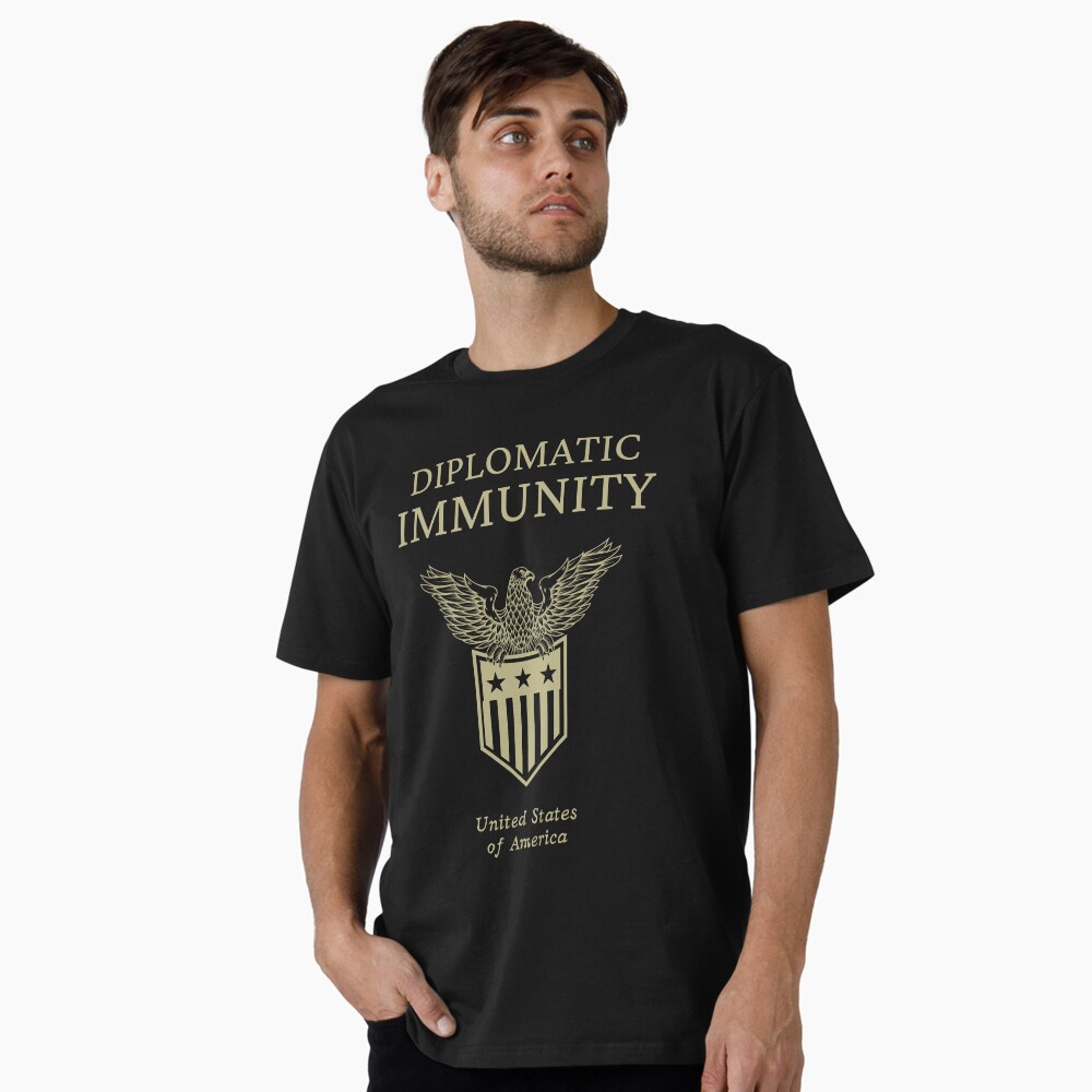 "USA Diplomatic Immunity " Sticker for Sale by UNK-Fatigues | Redbubble