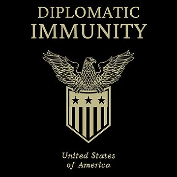 "USA Diplomatic Immunity " Sticker for Sale by UNK-Fatigues | Redbubble