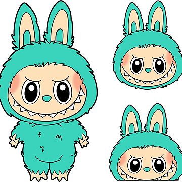 "labubu whole body and peeker design green" Sticker for Sale by ...