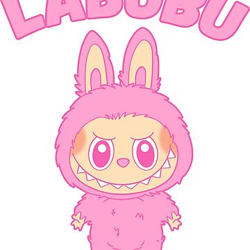 "labubu whole body and peeker design pink" Sticker for Sale by ...