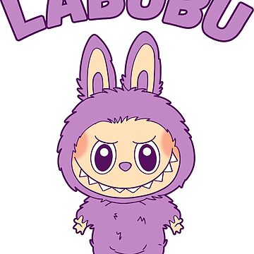 " labubu whole body and peeker design purple" Sticker for Sale by ...