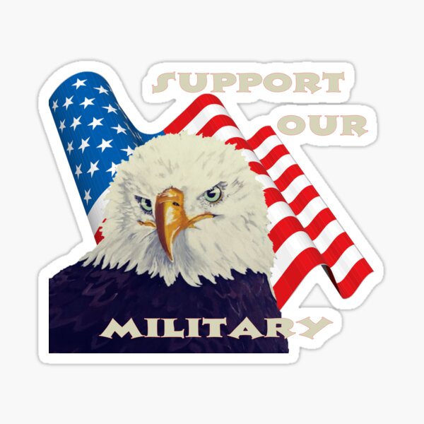 "Support Our Military Veterans" Sticker for Sale by KSkripArt | Redbubble