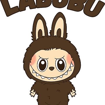"labubu whole body and peeker design brown" Sticker for Sale by ...