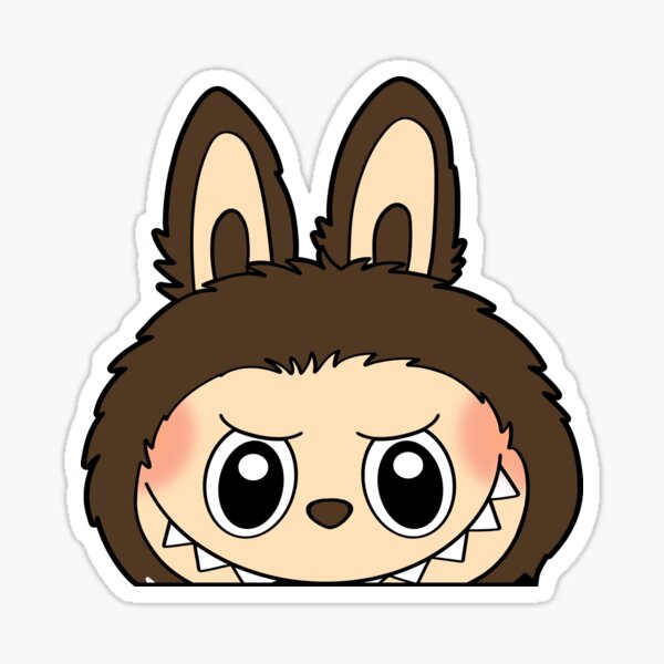 "Labubu whole body and peeker brown" Sticker for Sale by Diyanggostyle ...