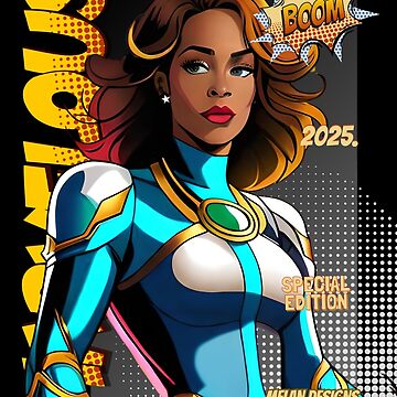"Glam Woman Superhero Marvelous 2025 Fem Comic Book" Sticker for Sale ...