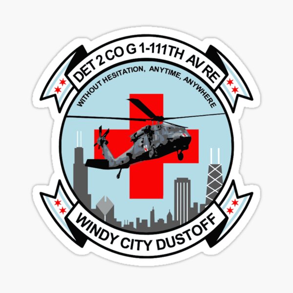 "Windy City Dustoff Patch" Sticker for Sale by illinidustoff | Redbubble