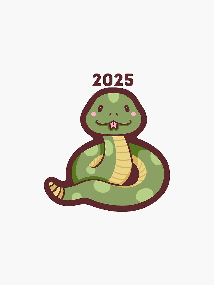 "2025 Year of the Snake Sticker" Sticker for Sale by echo1776 | Redbubble