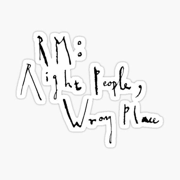 "RM from BTS (Namjoon), RPWP: Right Place, Wrong Person" Sticker for ...