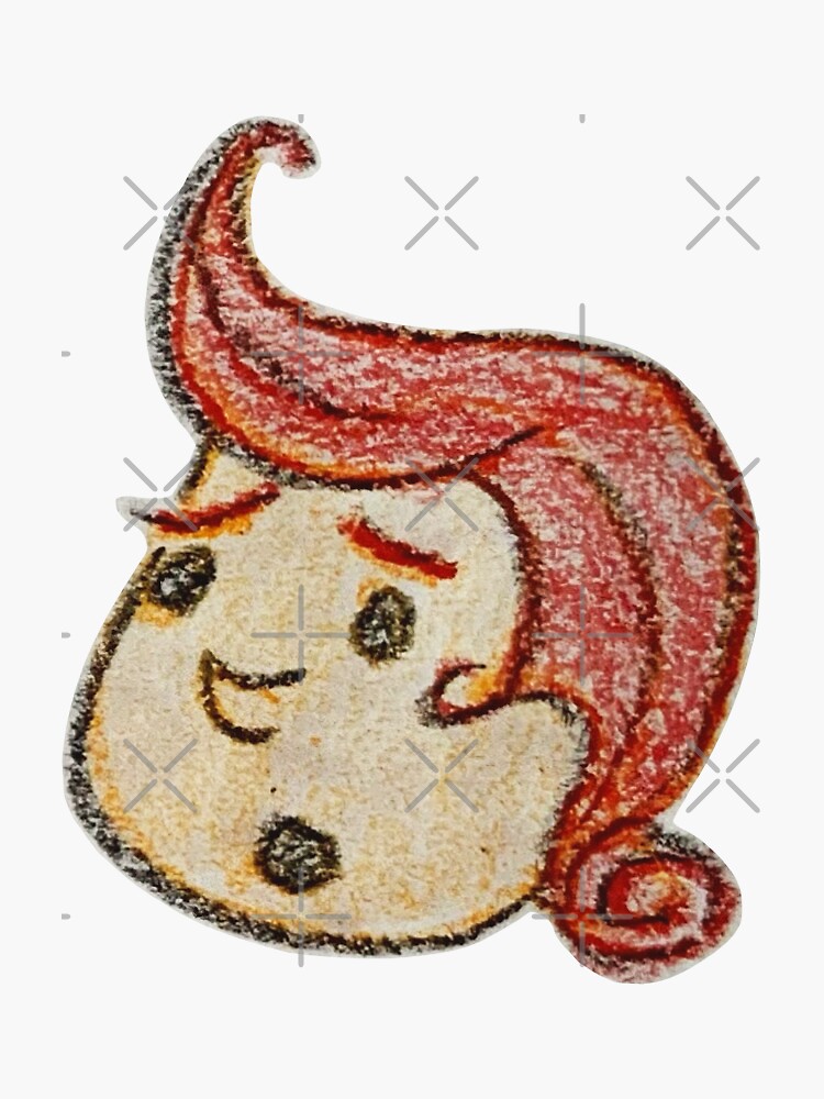 "Cute Little Worried Kid with Tidy Red Hair" Sticker for Sale by # ...