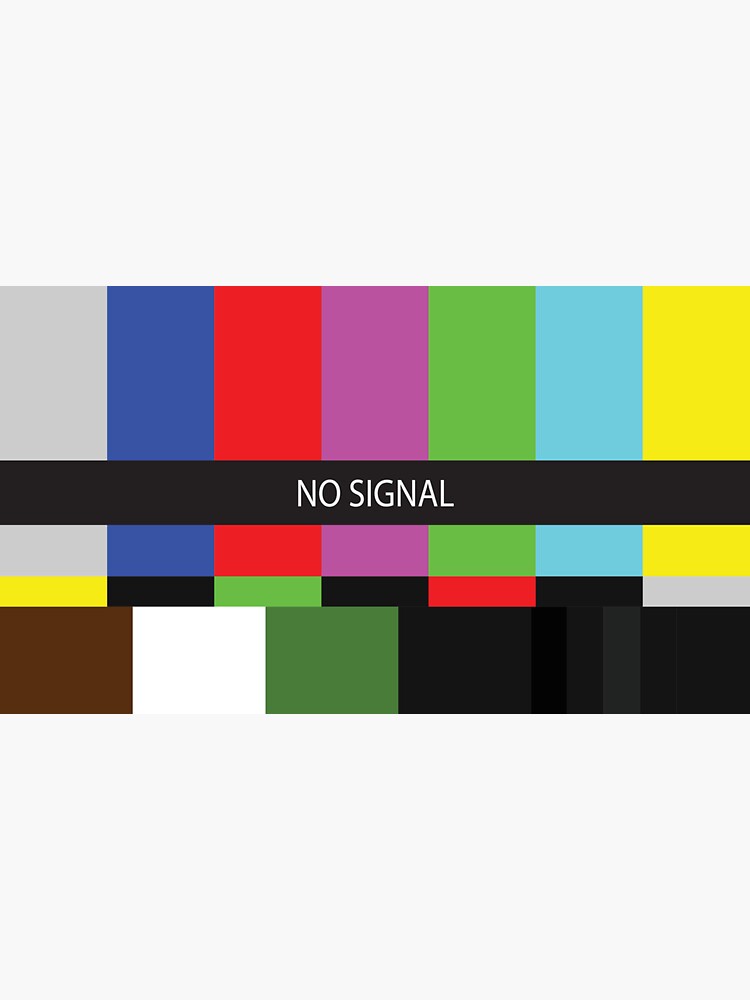 "TV Test Signal - NO SIGNAL" Sticker for Sale by CMB-Stuff | Redbubble