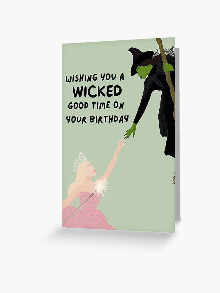 "wicked birthday card" Greeting Card for Sale by Ikkebech | Redbubble