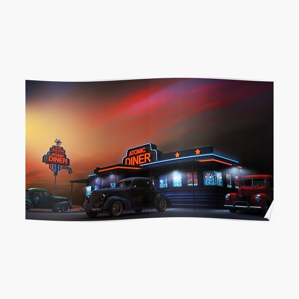 Poster « Atomic Diner 1947 », par mlbgfx | Redbubble