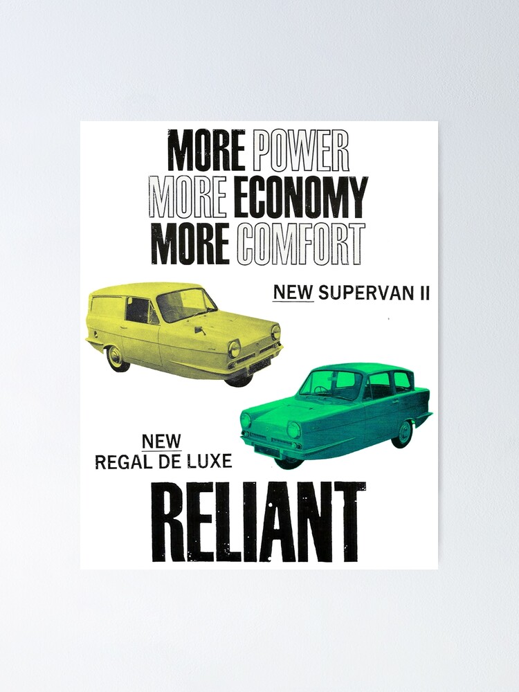 "RELIANT SUPERVAN II - REGAL DE LUXE" Poster by ThrowbackMotors | Redbubble
