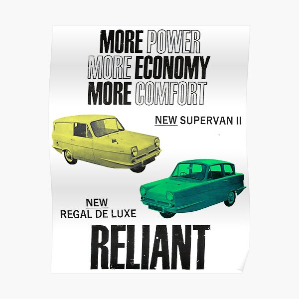 "RELIANT SUPERVAN II - REGAL DE LUXE" Poster by ThrowbackMotors | Redbubble