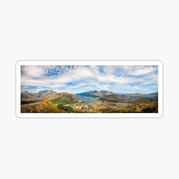 "Spectacular Panoramic Views over Queenstown" Sticker for Sale by ...