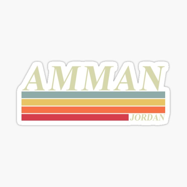"Amman Retro Jordan Design" Sticker for Sale by Mo5tar | Redbubble