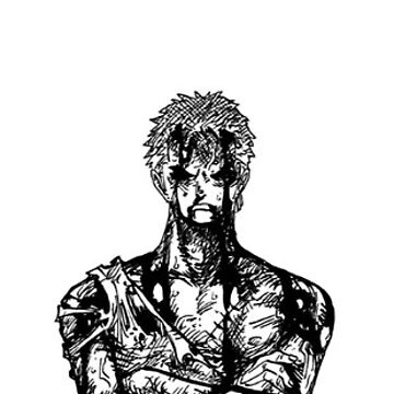 "Zoro Black & White – ‘Nothing Happened’ Iconic Scene" Sticker for Sale ...