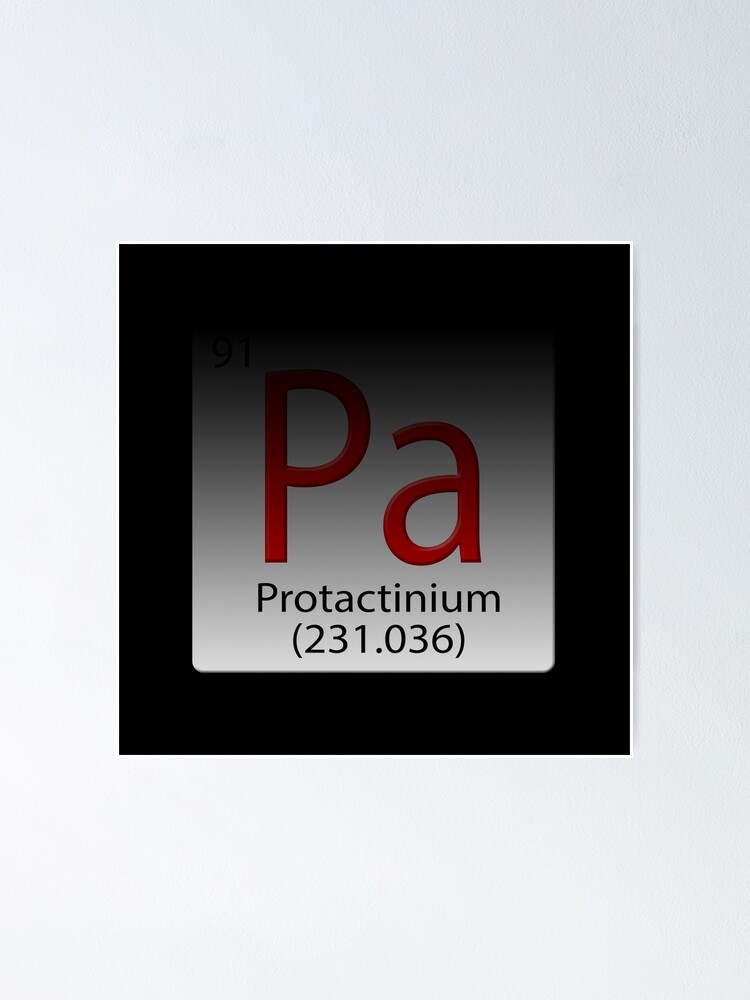 "Formula tile Pa. Protactinium 231. Decaying, Protactinium has a very ...