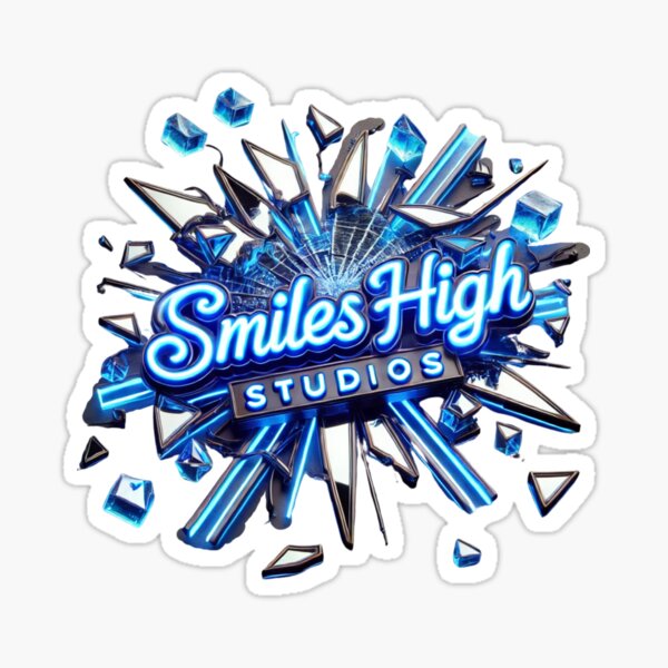 "Smiles High Mirror Smash" Sticker for Sale by Smileshigh | Redbubble