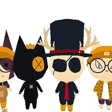 "webfishing game characters" Sticker for Sale by Biscuitklanis | Redbubble