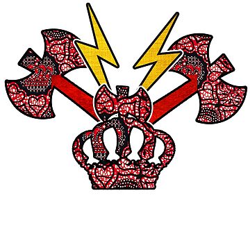 "Shango Sango Oshe Ax Crown" Sticker for Sale by artbyomega | Redbubble