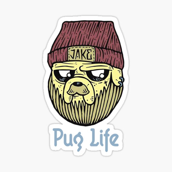 "Pug Life" Sticker for Sale by -Cinnabunny- | Redbubble