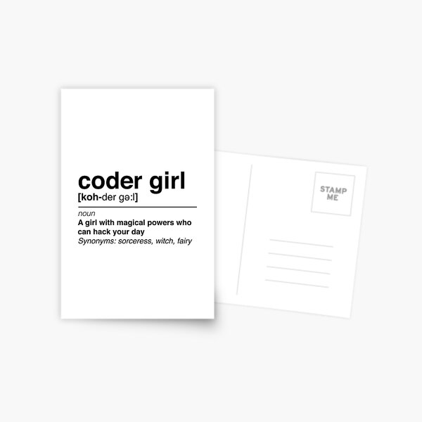 "Coder girl" Postcard for Sale by KeepOnCoding | Redbubble