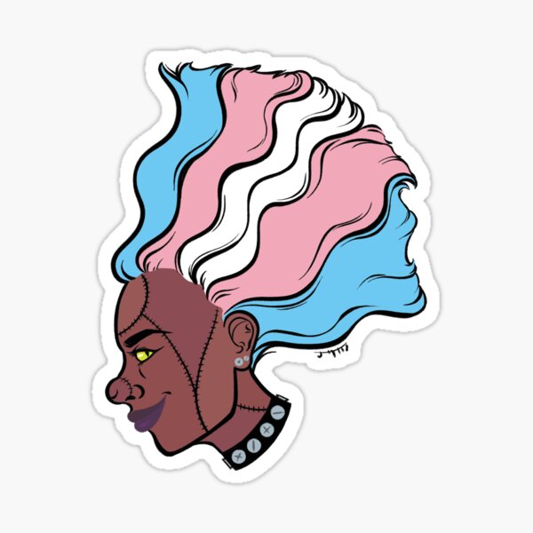 "PRIDE MONSTERS- Frankenstein, Transgender Pride Flag" Sticker by ...