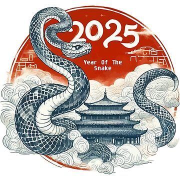 "Year Of The Snake 2025 Chinese Zodiac" Sticker for Sale by ...