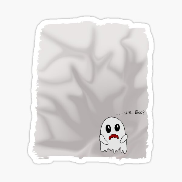 "Awkward Ghost with background" Sticker for Sale by Flame-Ashsword ...