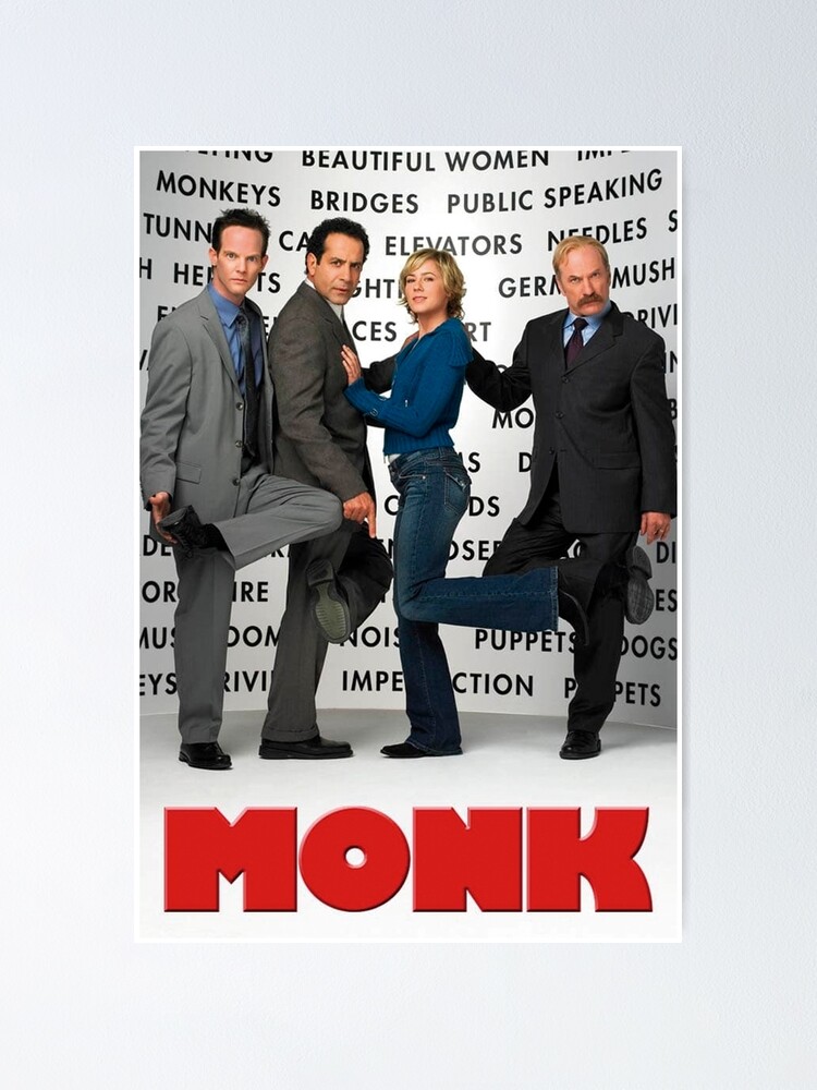 "Adrian Monk Natalie Teeger Randy Disher Leland Stottlemeyer" Poster ...