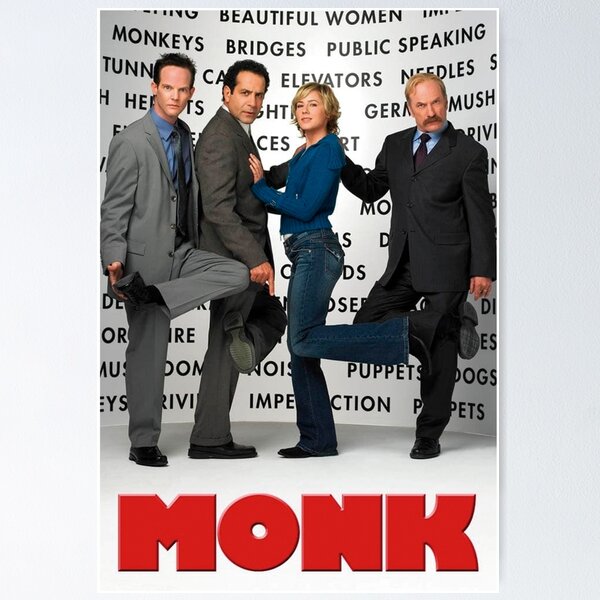 "Adrian Monk Natalie Teeger Randy Disher Leland Stottlemeyer" Poster ...