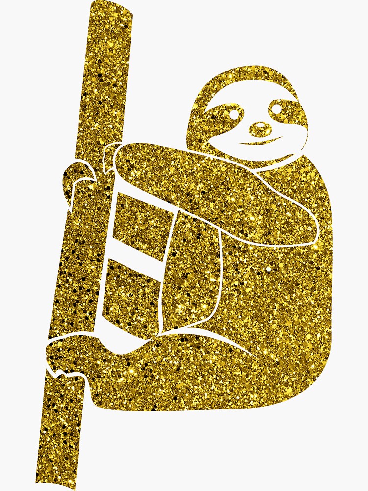 "Cute Golden Sloth" Sticker for Sale by MisterSmithers | Redbubble