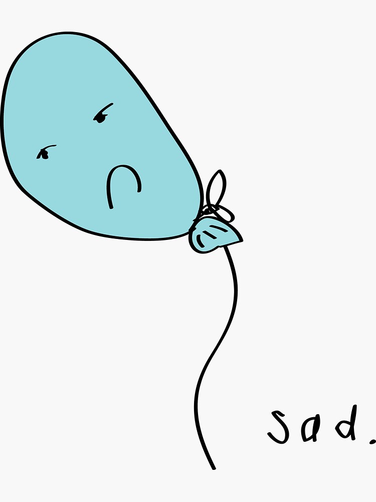 "Sad Balloon With The Blues - Inspired by Scotty Sire" Sticker by ...
