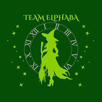 "Defying Gravity Wicked Team Elphaba Sparkles Background" Sticker for ...