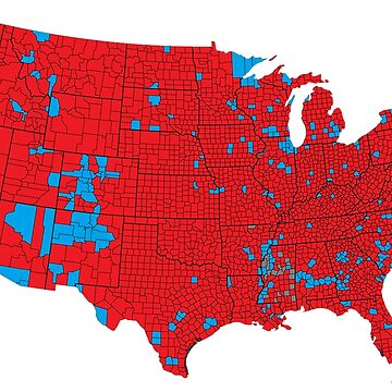 "2024 Election Results Map - per county" Sticker for Sale by ogSuede ...