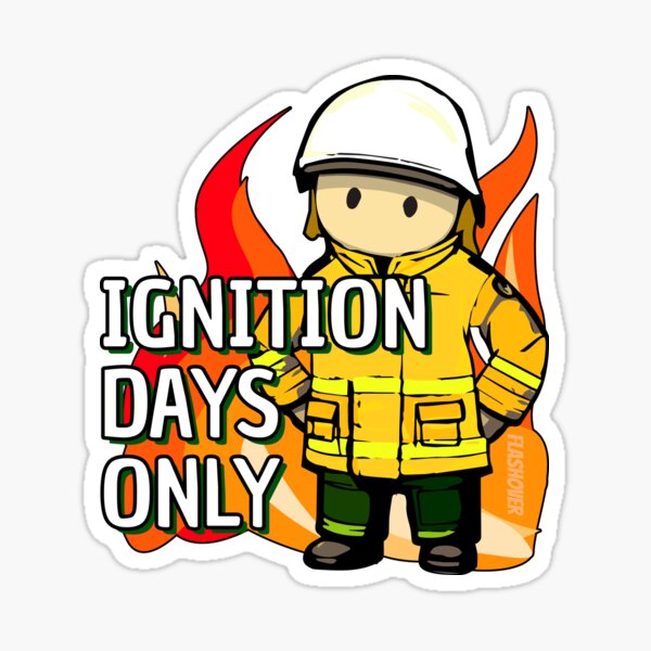 "Custom: Ignition Days Only" Sticker for Sale by Flashover | Redbubble
