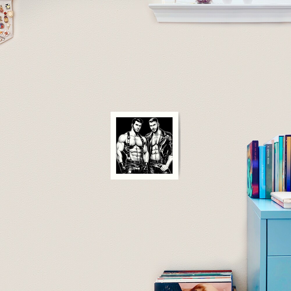 "Gay Leder Chaps in Chaps Tom of Finland Tribute Leather Bikers Hangout Pride Graphic Design ...