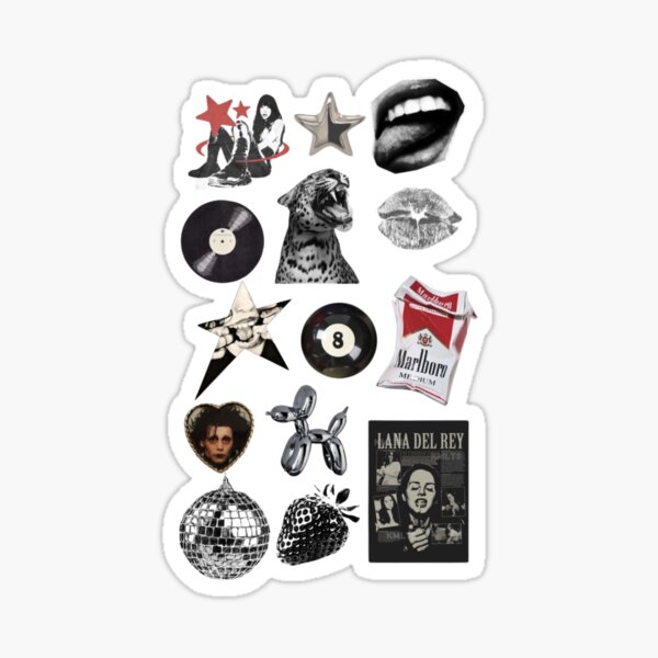 "cherry red rockstar aesthetic sticker pack" Sticker for Sale by ...