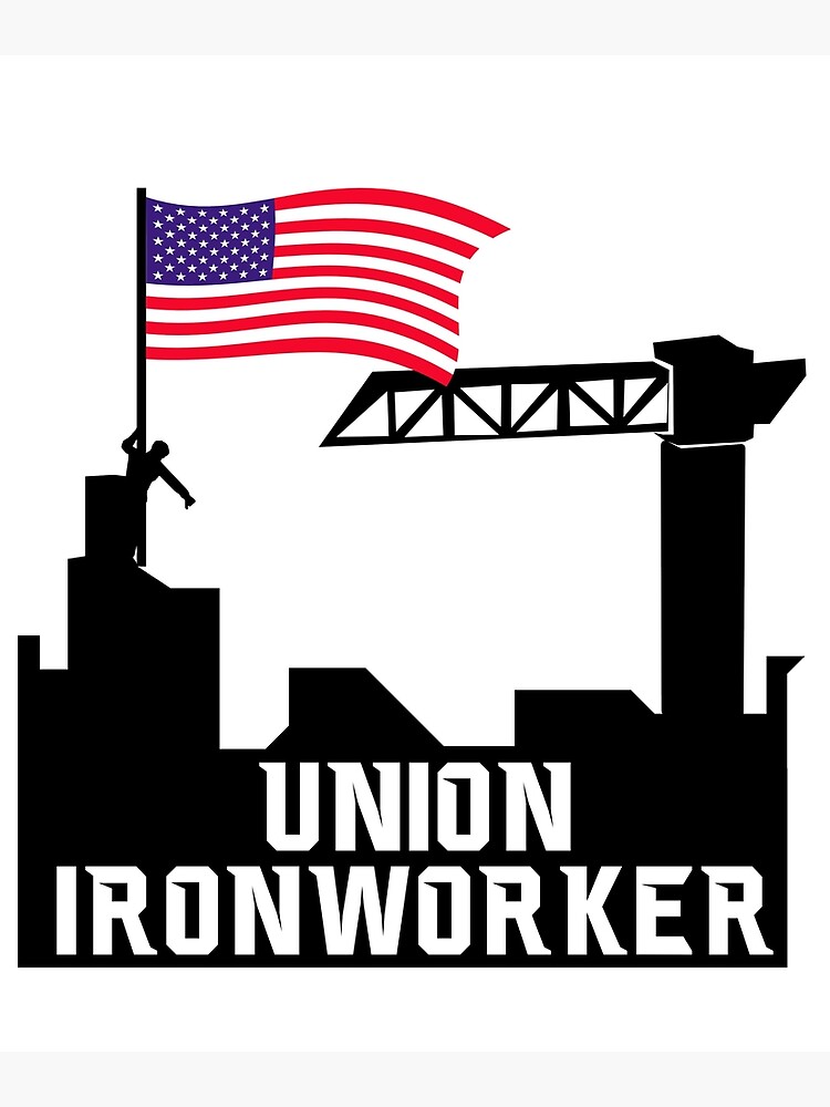 "Union Ironworker Proud American Flag " Poster by CreativeStrike ...