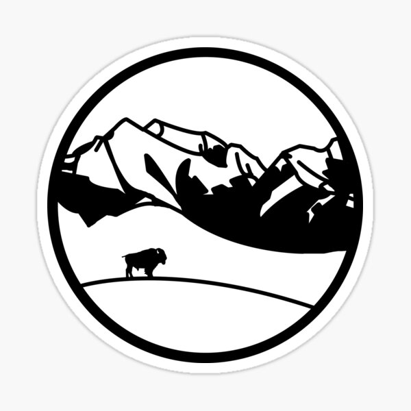 "National Bison Range" Sticker for Sale by Sun Dog Montana | Redbubble
