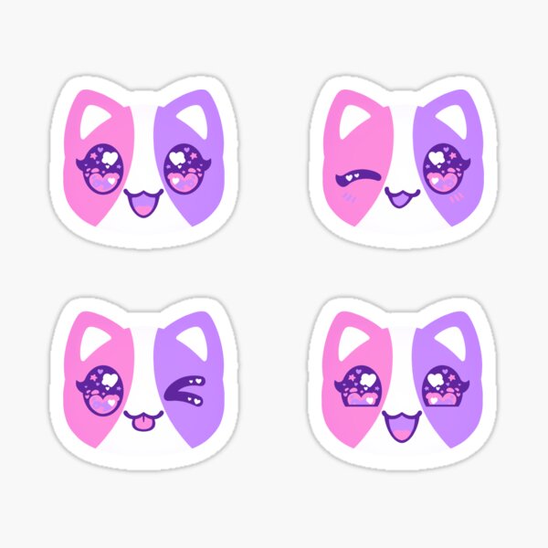"Cat Aphmau Meemeow Expressions Pattern" Sticker for Sale by ...