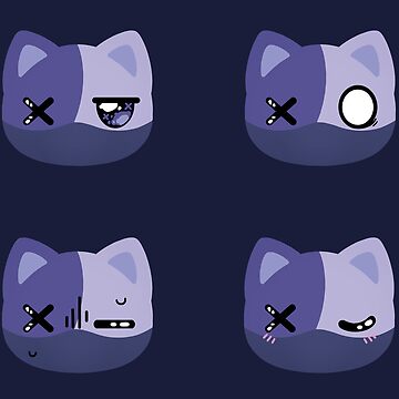 "Aphmau Zane Meemeow Expressions Pattern" Sticker for Sale by ...