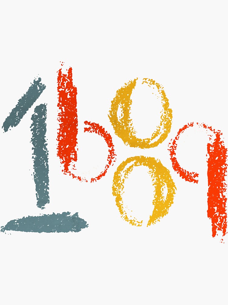 "1689 (hand drawn)" Sticker by reformed-goods | Redbubble