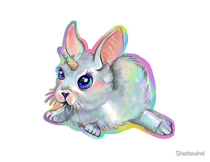 "Baby Uni-bunny" by Shadowind | Redbubble